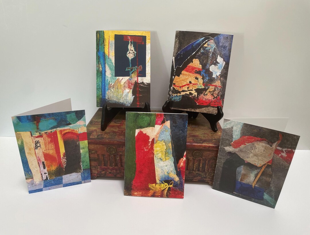 SET 3. Fine Art and Abstract Greetings Cards - Pack of Five. - Etsy