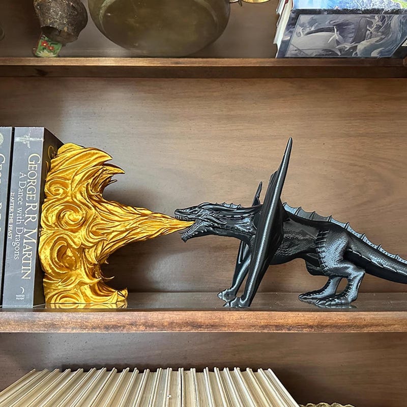 Dragon Bookends - Etsy