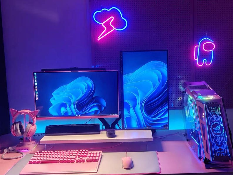 Minimalist Personalized RGB Headphone Stand - Custom Desk Accessory ...