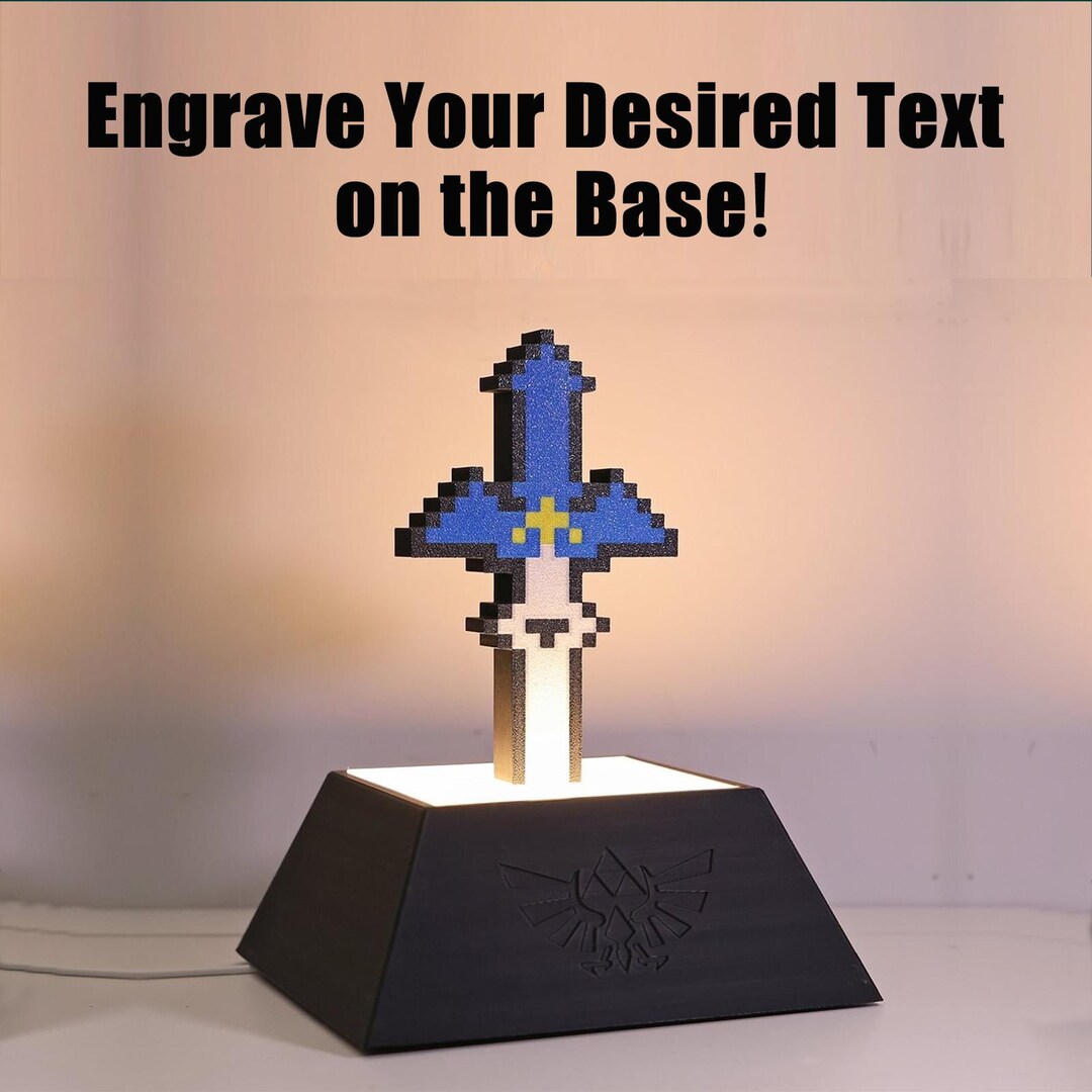Legend of Zelda Master Sword Night Light – 3D Printed Desk Lamp With ...