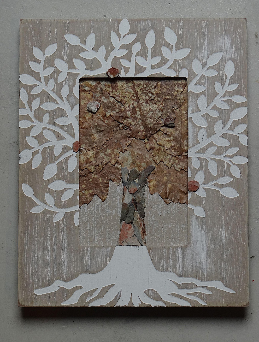 One-of-a-kind Tree of Life – Handmade With Real Forest Leaves & Stones ...