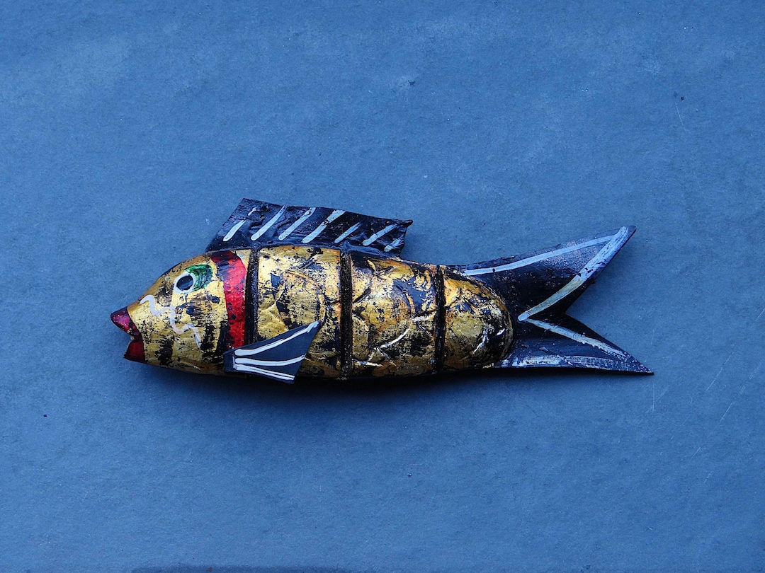 Vintage Vietnamese Water Puppet Koi Carp - Handcrafted Wood Paint ...