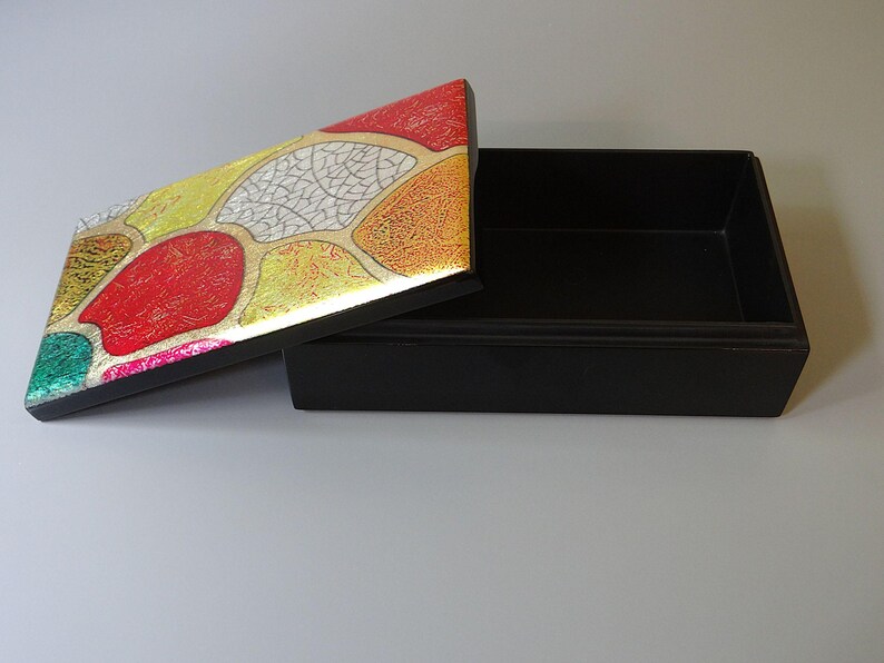 Vibrant Vietnamese Lacquer Jewelry Box - Trinket Organizer With ...