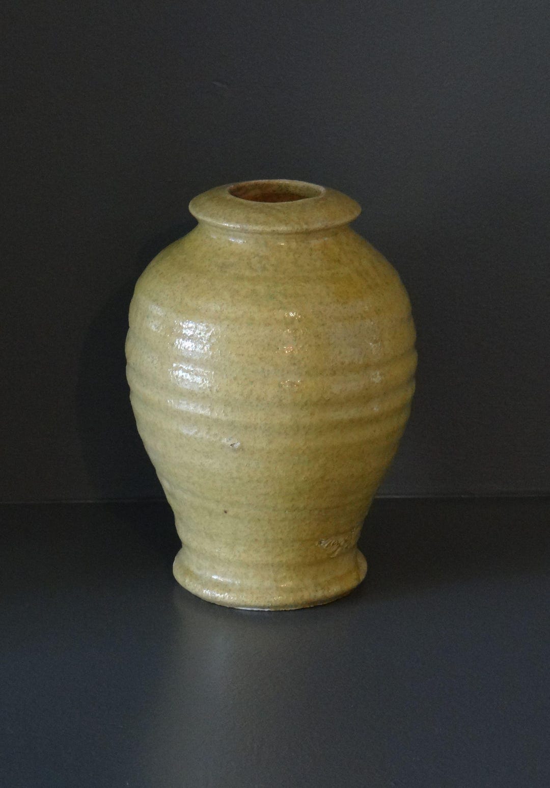 Vintage 1940s French Stoneware Vase by Merget - Biot Pottery, Provençal ...