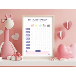 Printable Salah Tracker for Girls, Islamic / Girly / Colorful Prayer ...