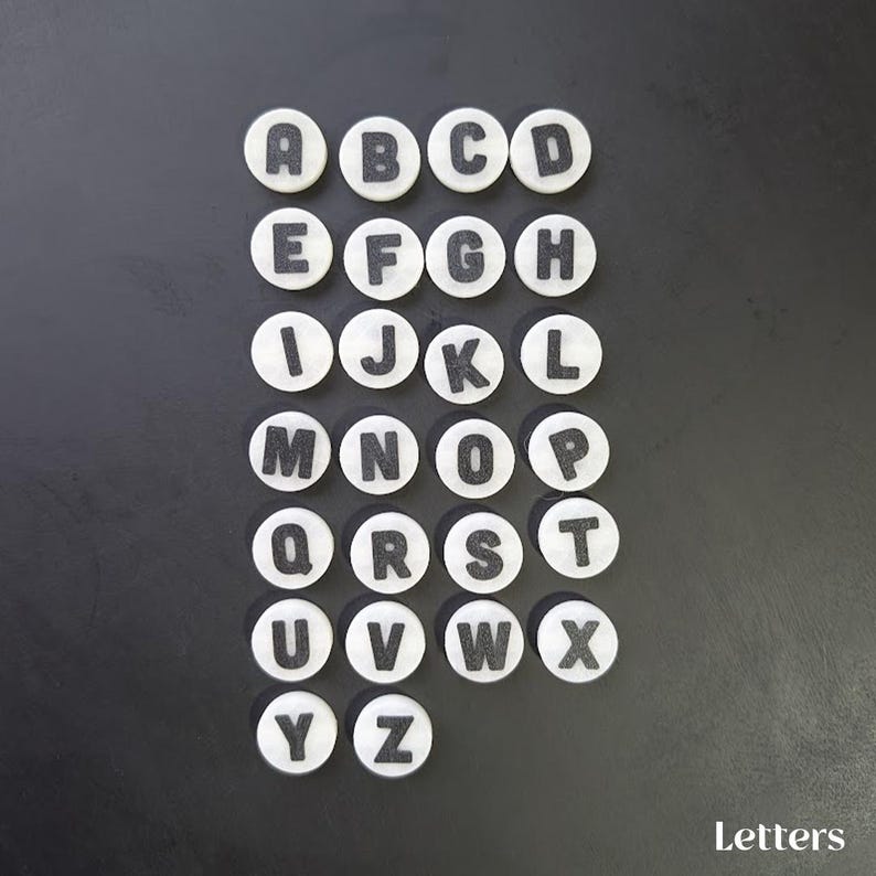 Jumbo 20mm Glow in the Dark ABC Beads - Etsy