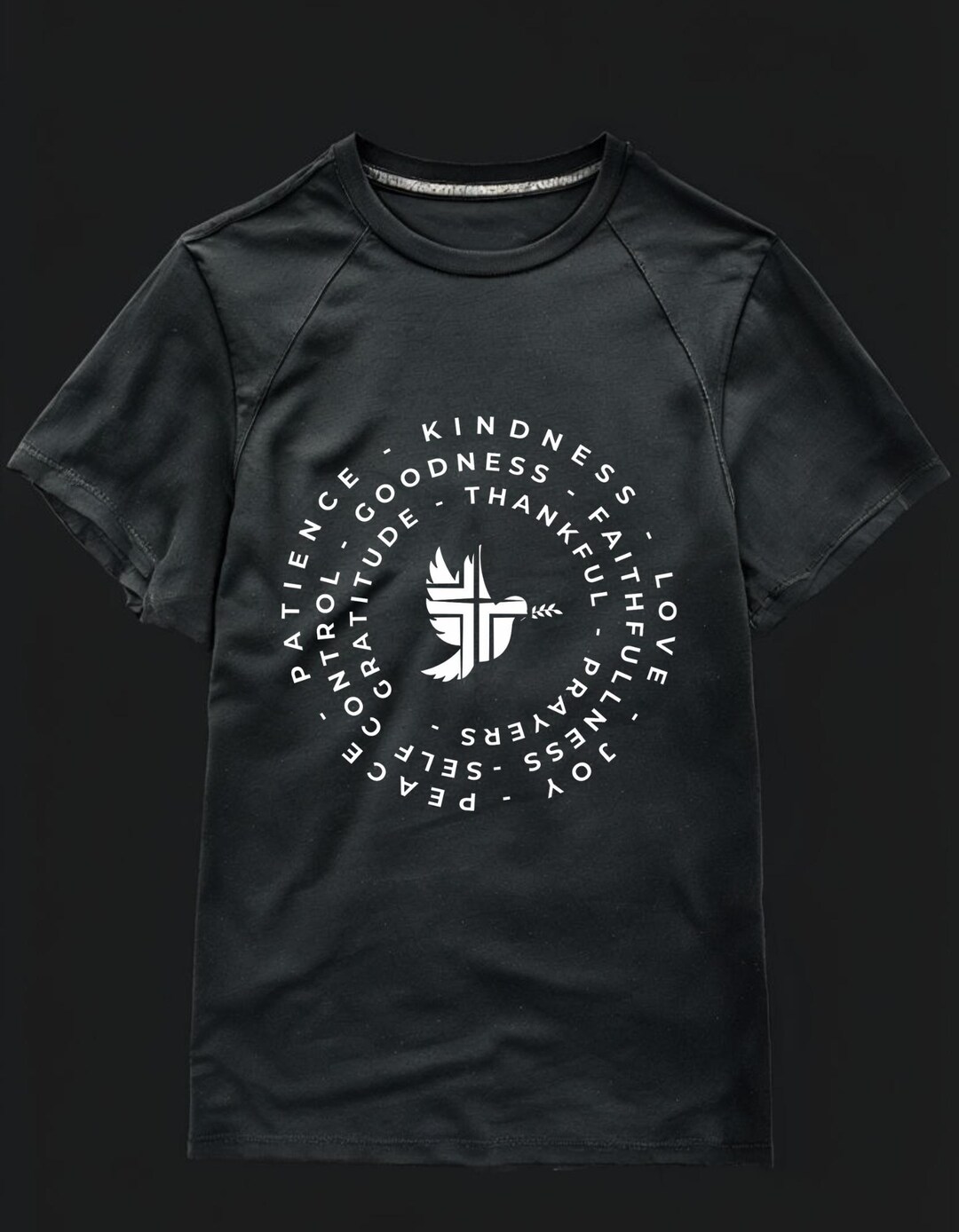 Faithful Dove Kindness Love Joy Peace Patience Goodness Cross Tee ...