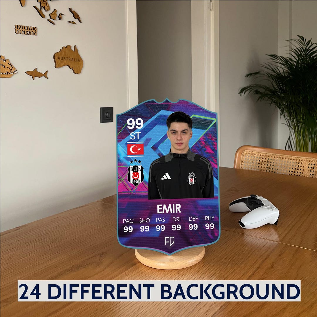 Personalized FIFA Card 24 Card Background Football Gift EAFC 24 ...