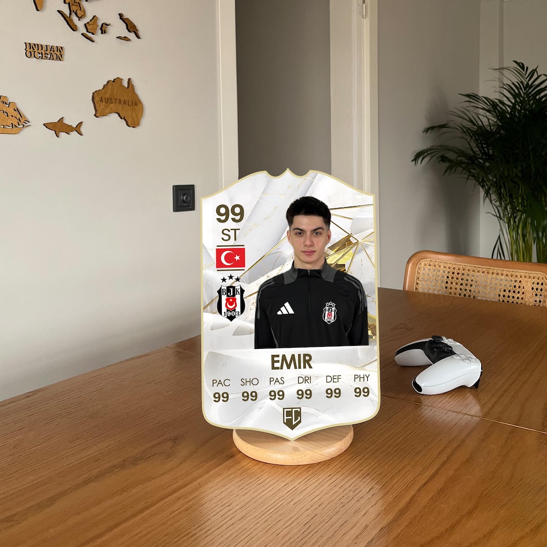 Personalized FIFA Card Icon Football Gift EAFC 24 Ultimate Team Fan ...