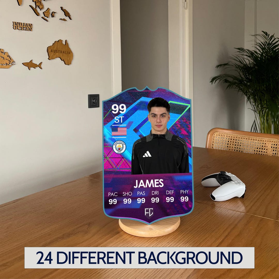 Personalized FIFA Card | 24 Card Background | Football Gift | EAFC 24 Ultimate Team Fan ...