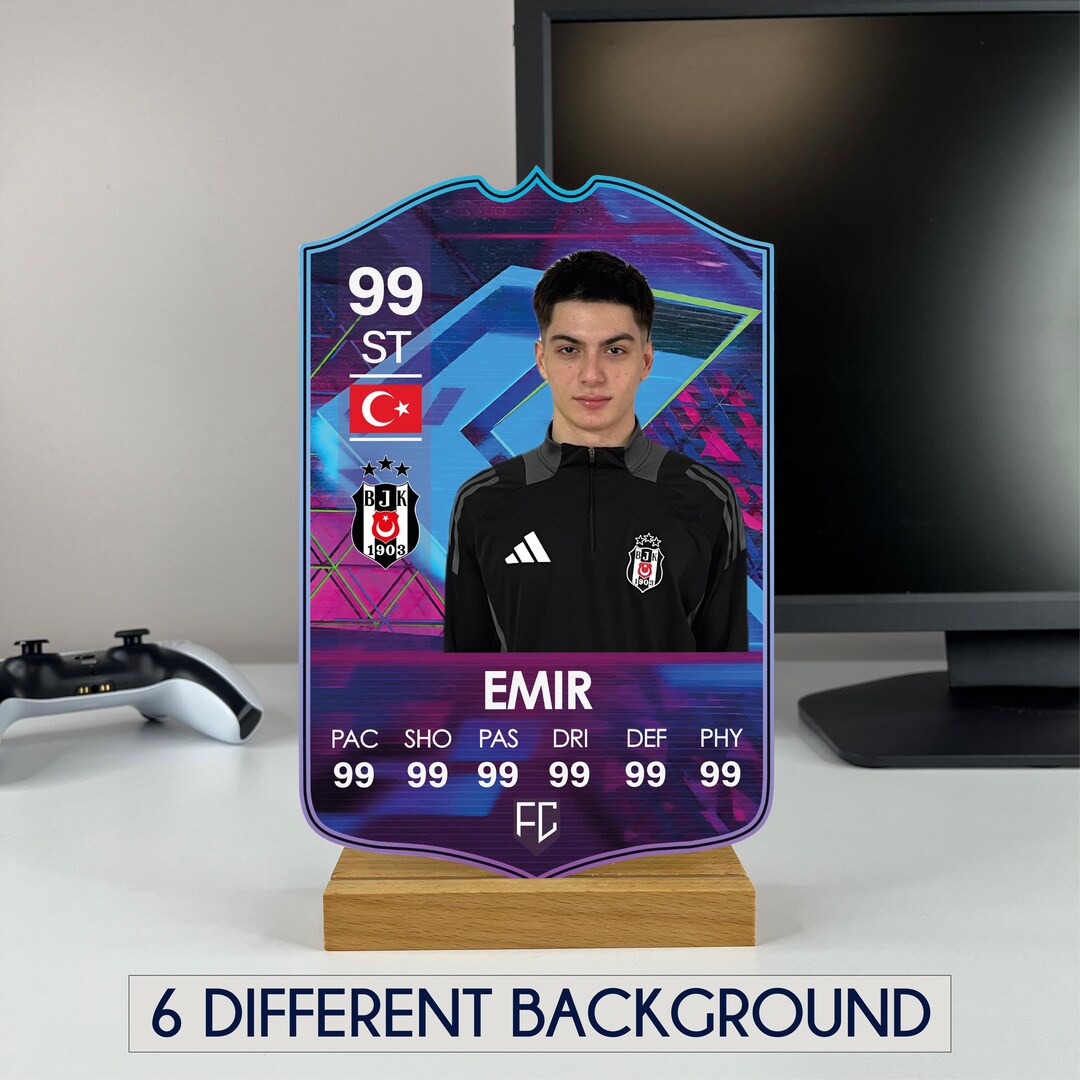 Personalized FIFA Plaque With Wooden Stand | 6 Different Card ...