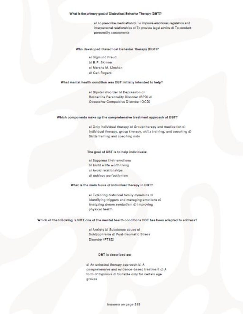 DBT Therapy Book, Workbook, Self-help Worksheets, Dialectical Behavior ...