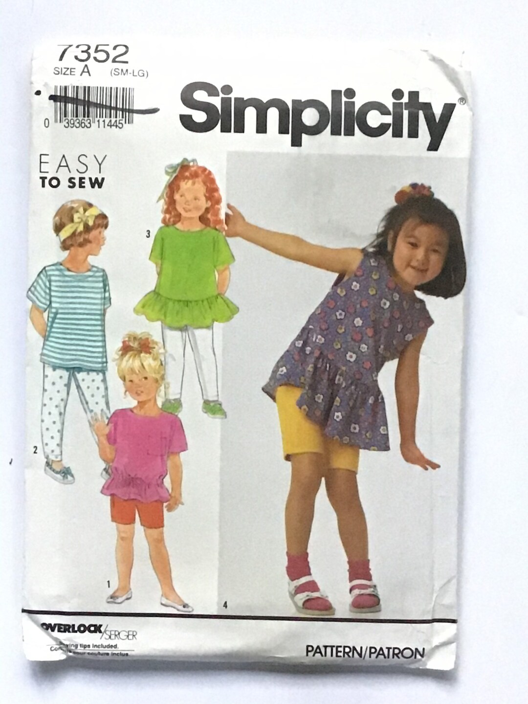 Child’s Leggings in Two Lengths and Tops Pattern by Simplicity 7352 - Etsy