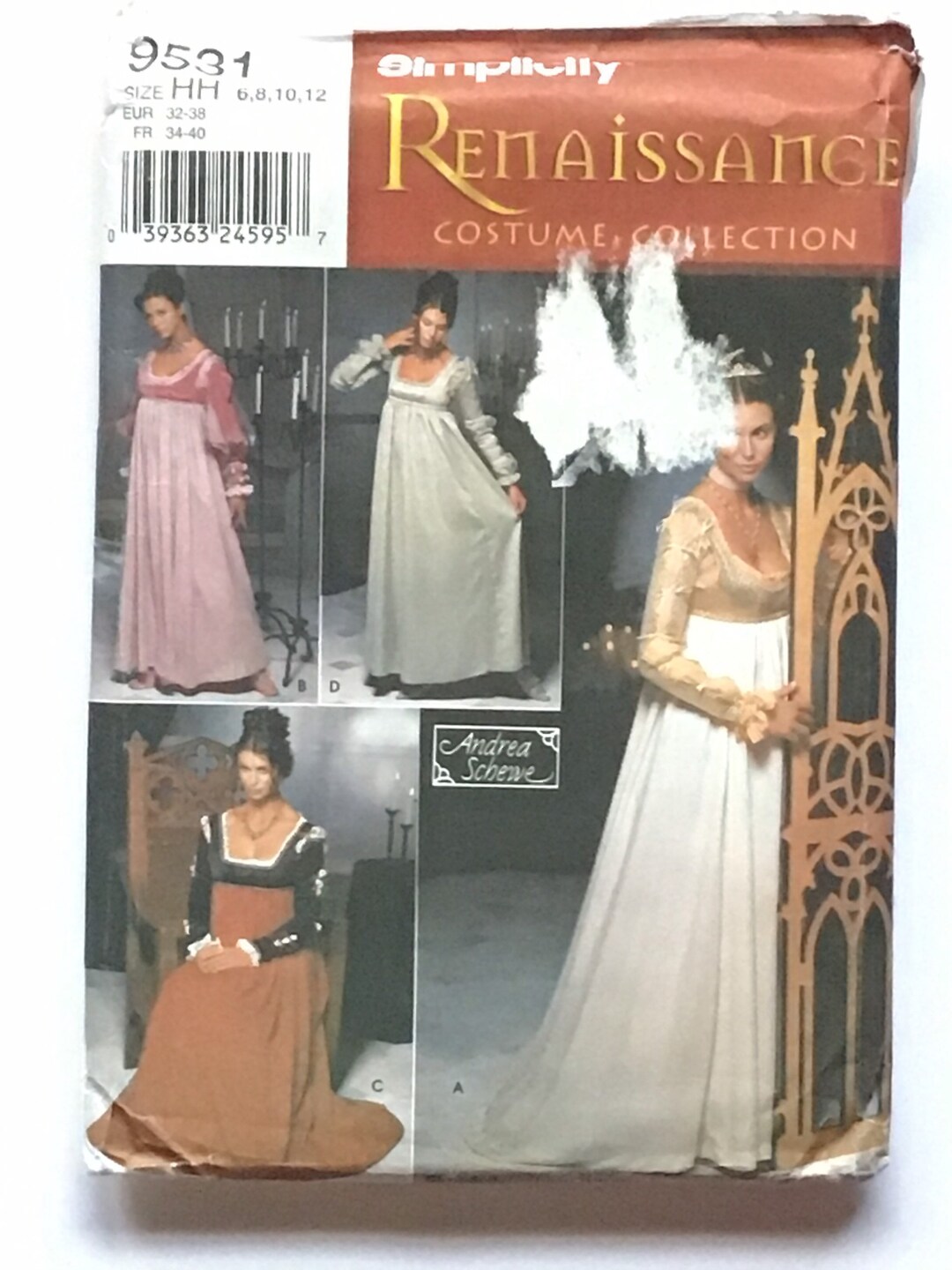 Womens Renaissance Gowns Pattern by Simplicity Renaissance Costume ...