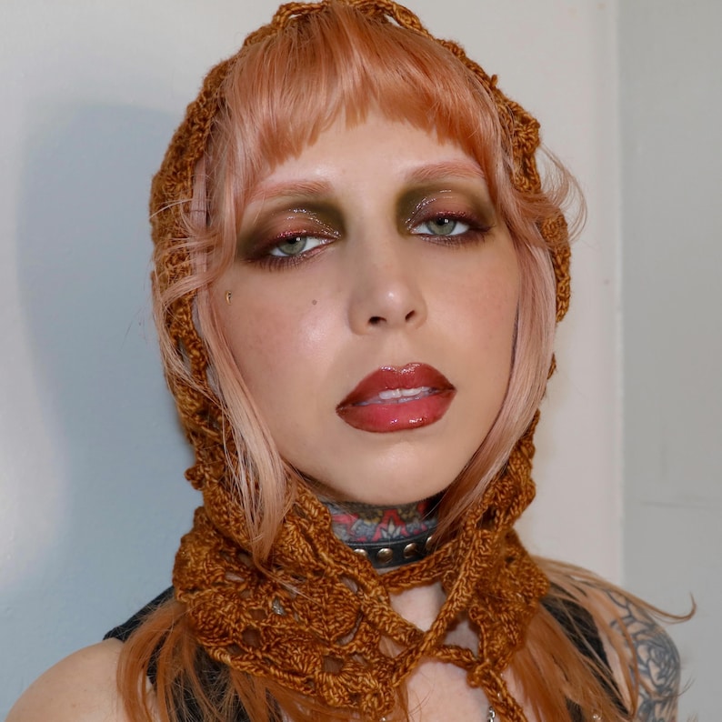 Patrón de capucha/pasamontañas de encaje floral de crochet. SE PREPARA ...