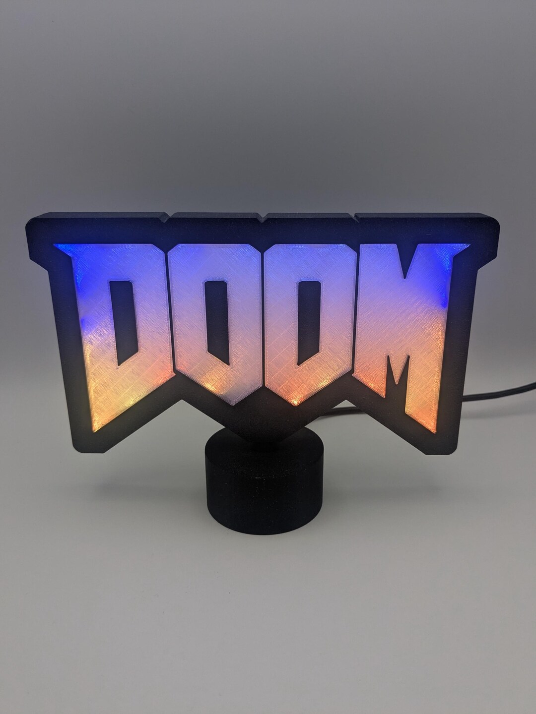 DOOM RGB Desk Light. Custom Design. Hand Made. Minicade. - Etsy