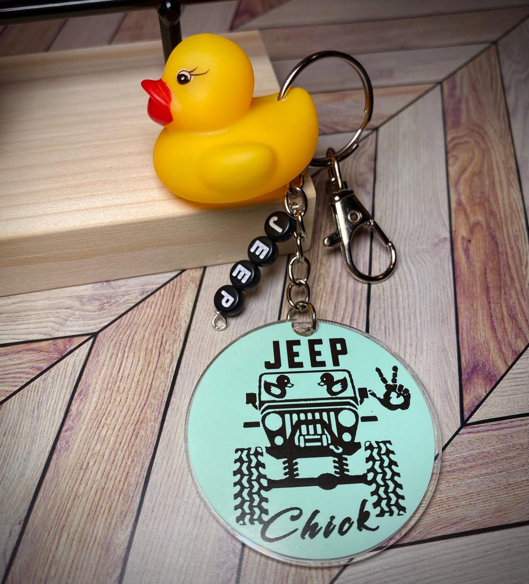 Jeep Chick Jeep Keychain, Jeep Girl Keychain - Etsy
