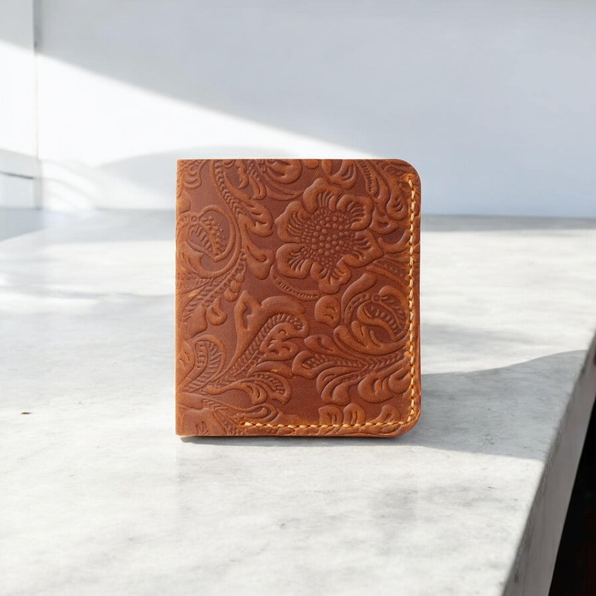 Personalized Leather Wallet, Handmade Custom Wallet, Coin Wallet, Front ...