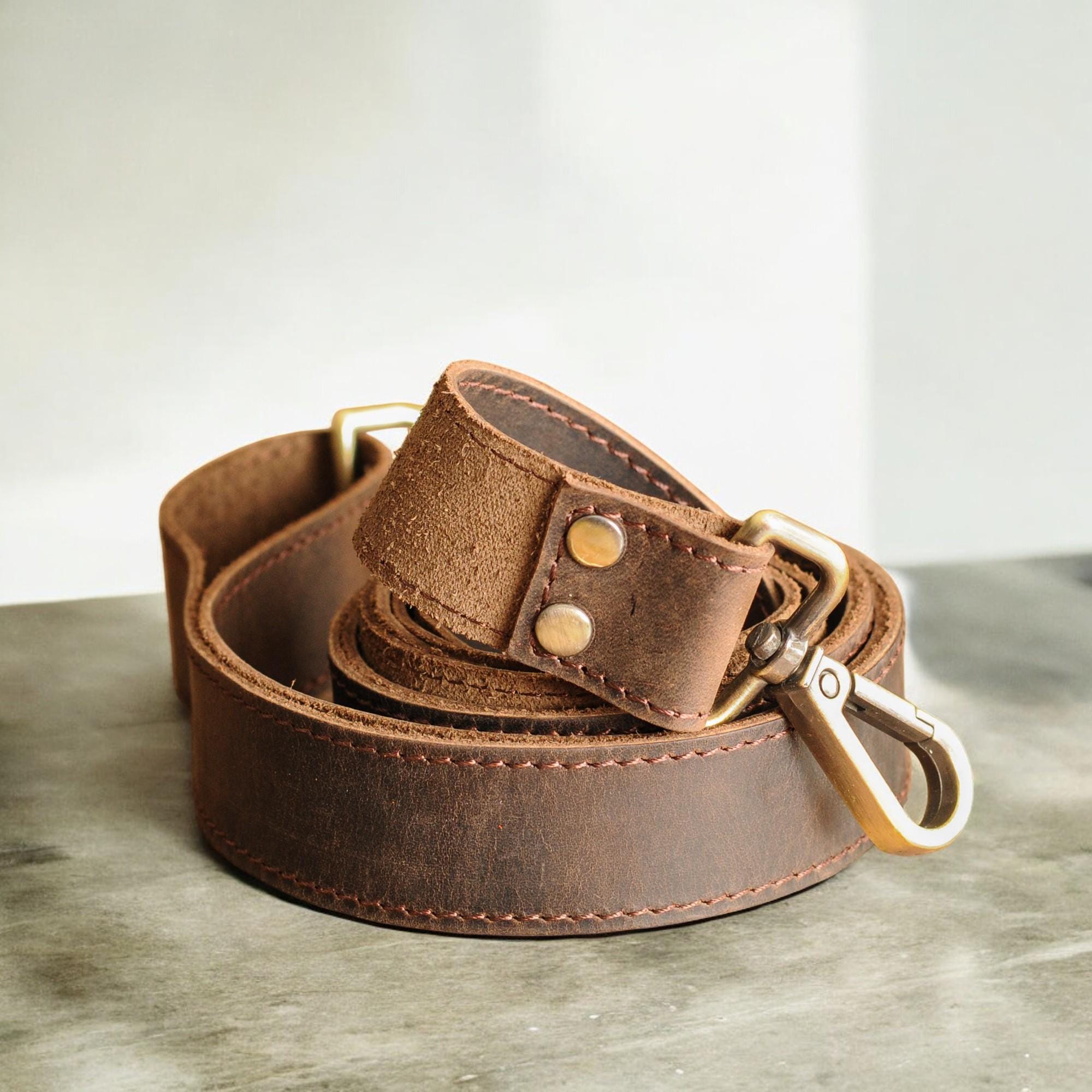 Personalized Leather Replacement Strap, Adjustable Shoulder Strap ...