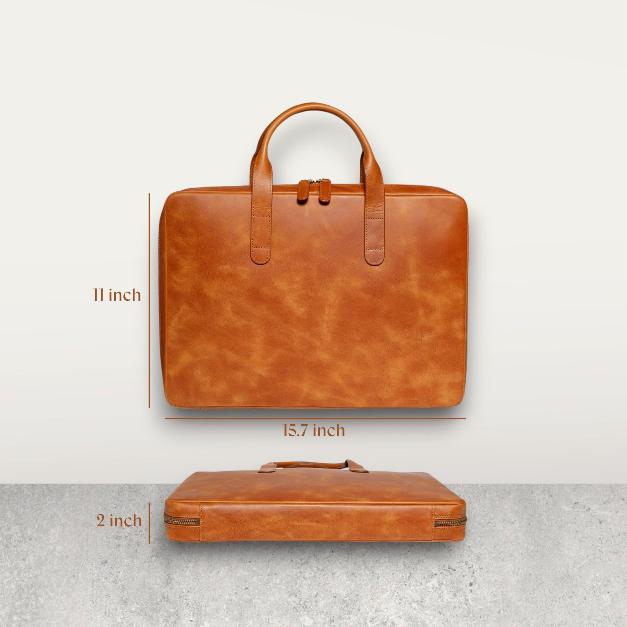 Personalized Leather Laptop Bag, Christmas Gift, MacBook Bag, Document ...