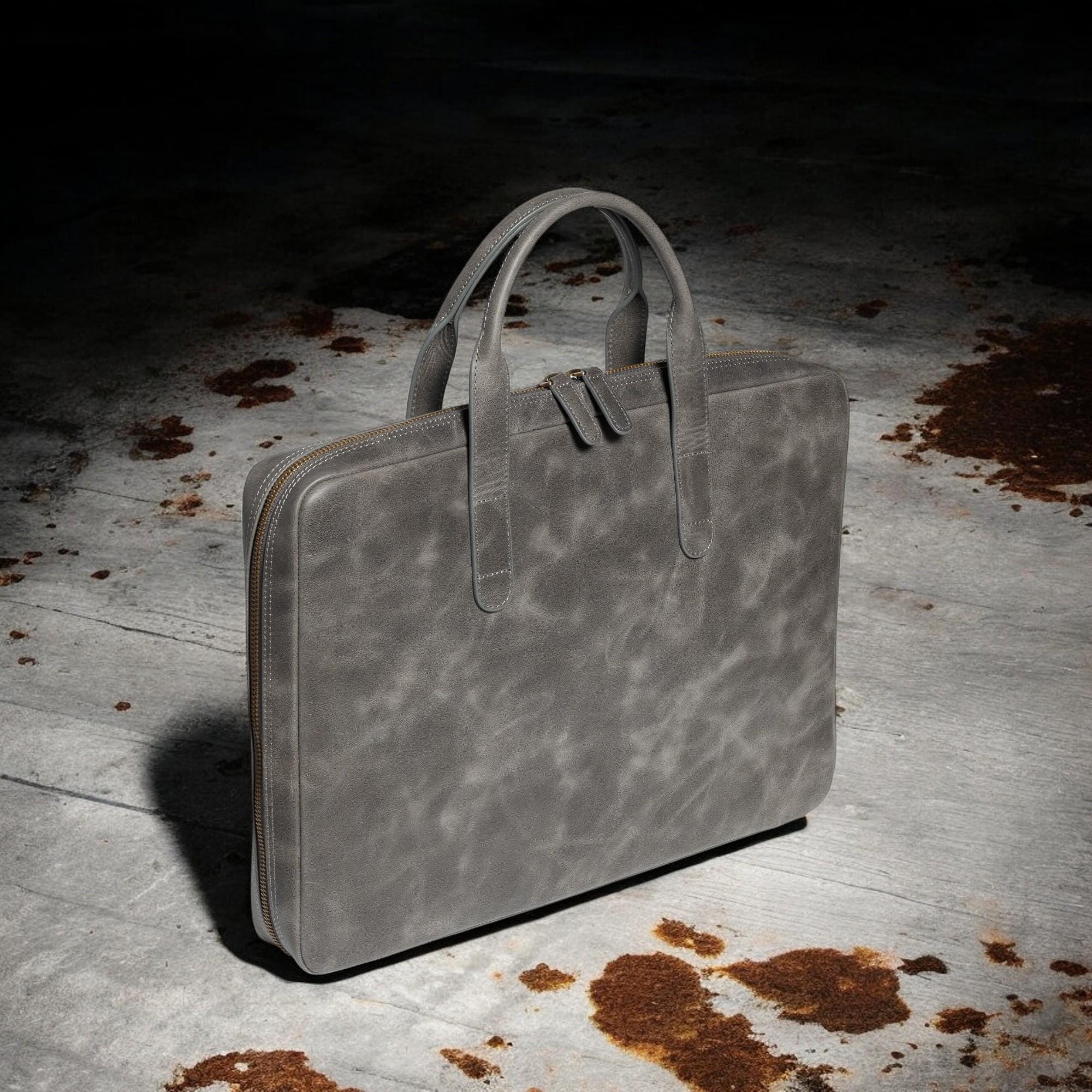 Personalized Leather Laptop Bag, Christmas Gift, MacBook Bag, Document ...