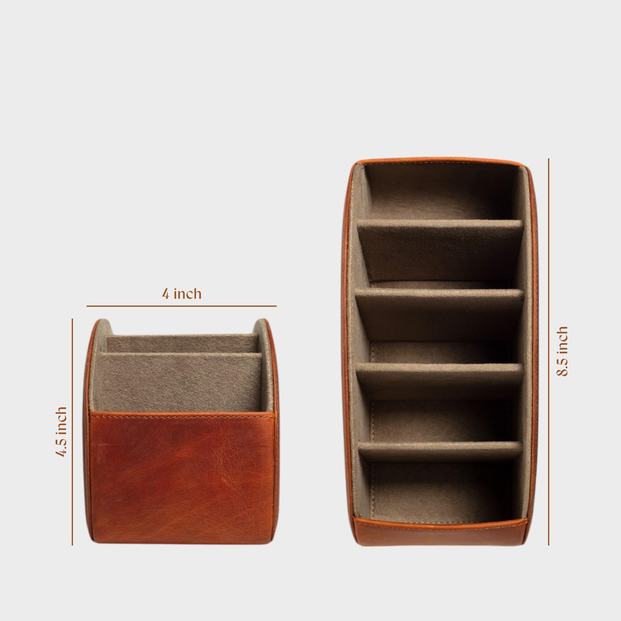 Personalized Leather Remote Control Holder, Living Room Remote Caddy ...