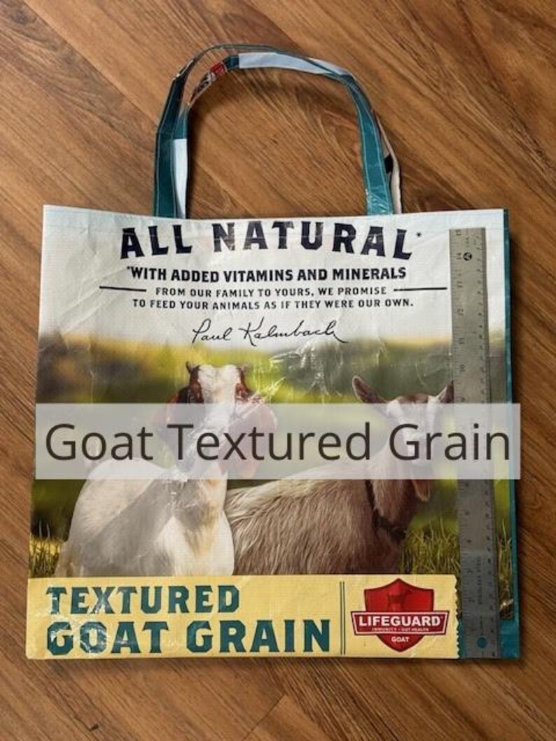 Repurposed Feed Bag Tote – Unique, Eco-friendly & Durable Shopper - Etsy