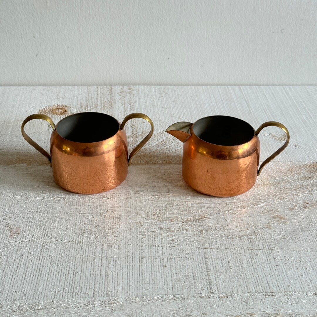 Coppercraft Guild Small Vintage Copper Sugar and Creamer Pair B - Etsy