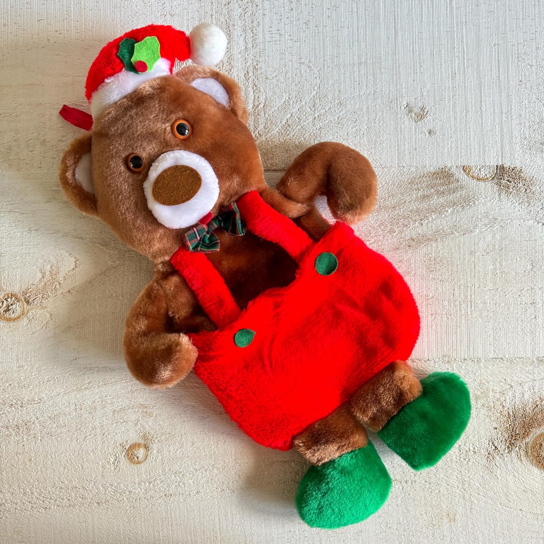 Vintage Sears Christmas Bear Theodore Hanging Bear Stocking Holiday ...