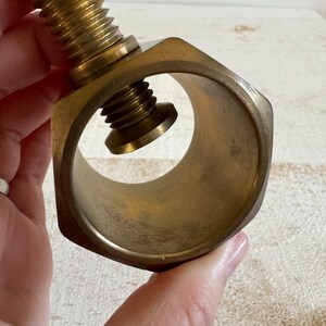 Vintage Brass Nut Cracker Mid Century Brass Twist Nut Cracker Bolt ...