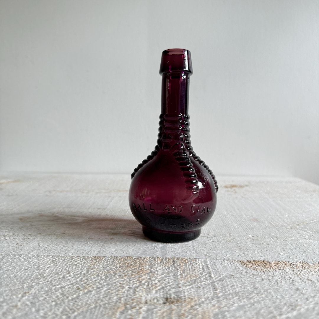 Vintage Ball and Claw Bitters Glass Bottle Made in Taiwan Collectible ...