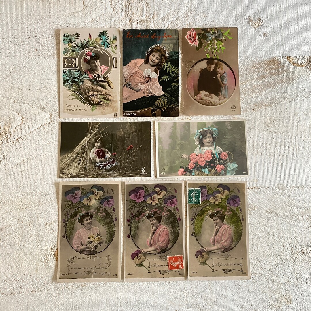 Vintage French Woman or Child Postcards Lot of Vintage Postcards ...