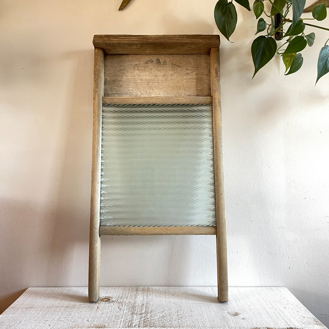 Vintage Wood and Glass Washboard Vintage Washboard by Acme Vintage ...