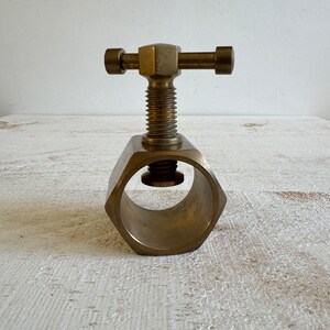 Vintage Brass Nut Cracker Mid Century Brass Twist Nut Cracker Bolt ...