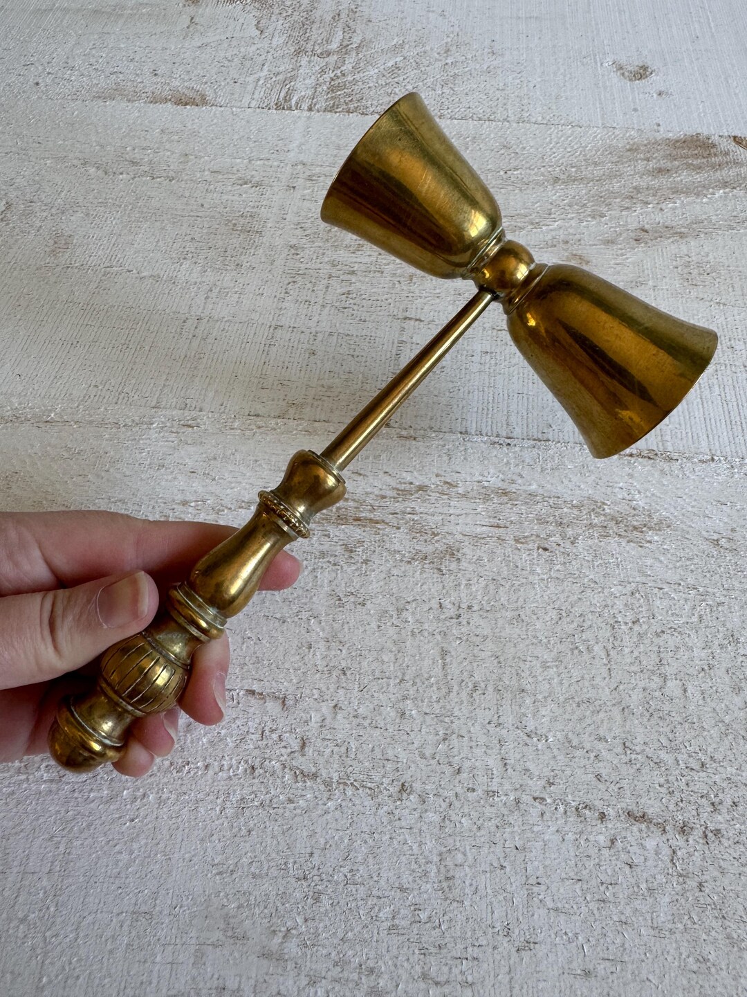 Vintage Italian Brass Bar Tool - Vintage Brass Double Sided Shot ...