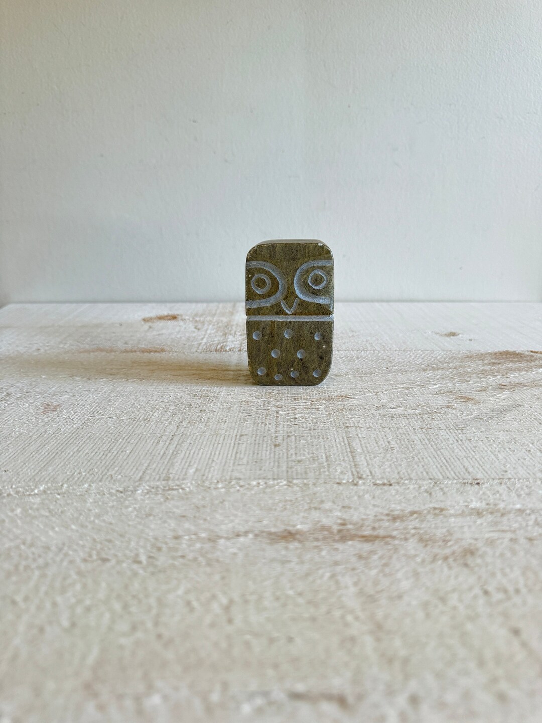 Genuine Soapstone Owl Signed DIMU Artist Vintage Made in Canada Stone ...