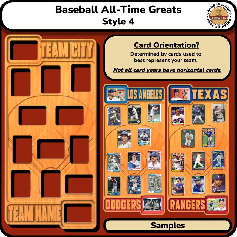 MLB All-time Greats Team Display Frame. MLB Baseball Player Cards ...