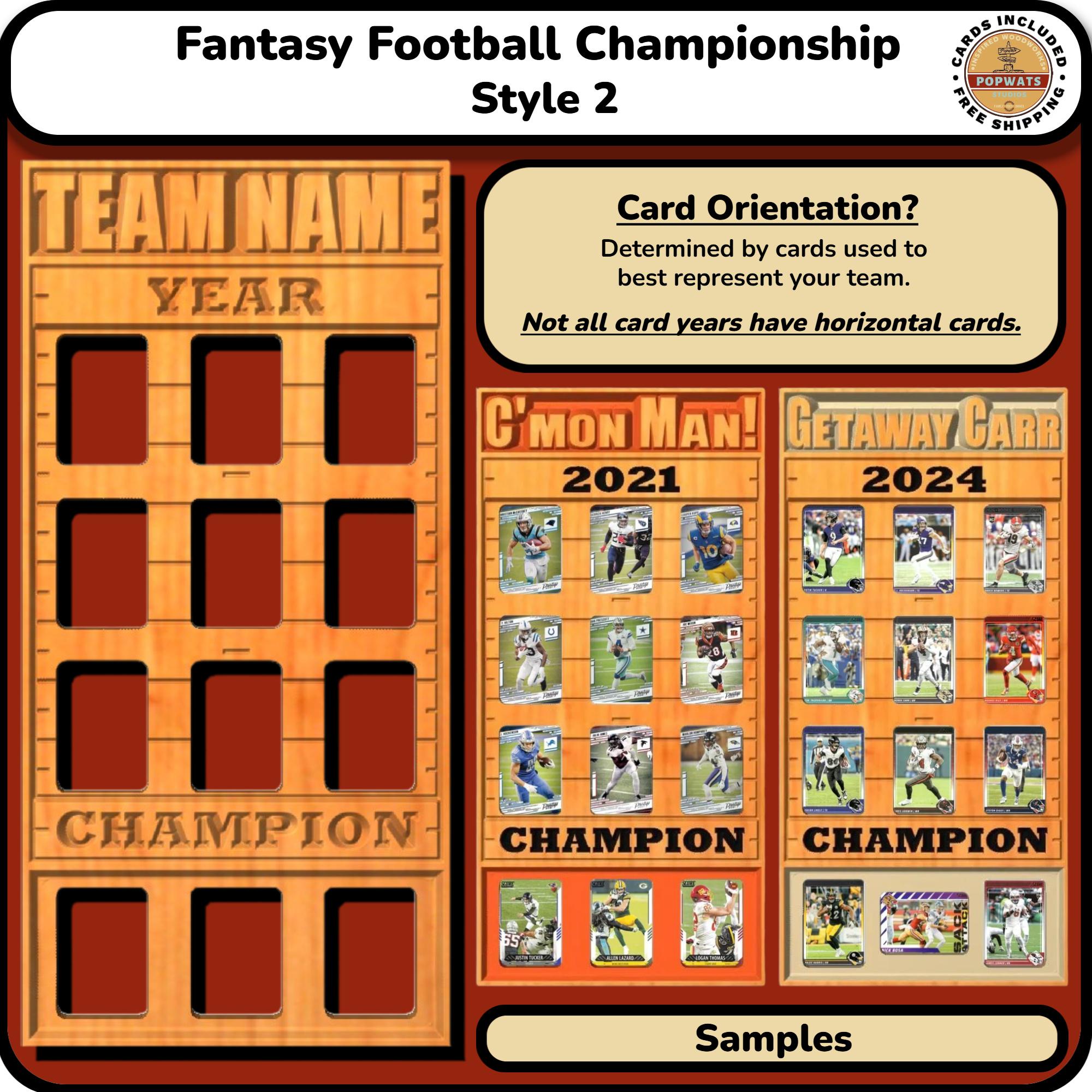 Custom Fantasy Football Championship Award Display| Fantasy Football ...