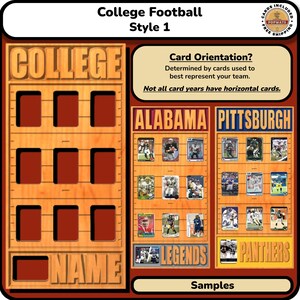 Custom College/state Football Display| NFL Players From Your Selected ...