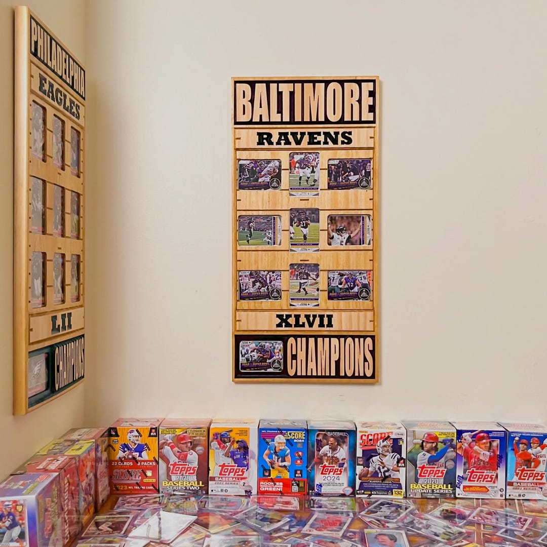 Custom Football Championship Team Display Frame | Football Trading Card ...