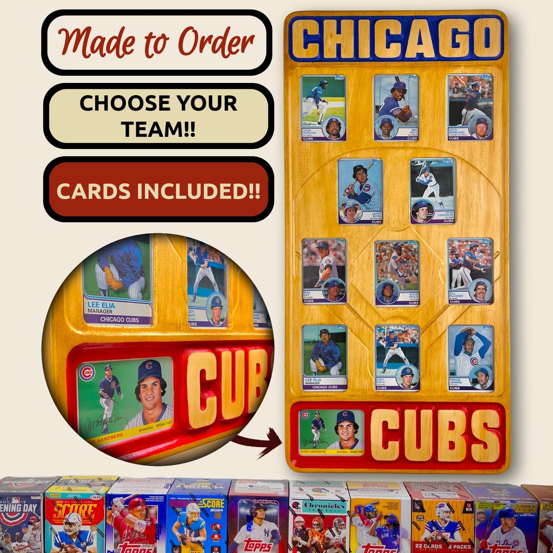Custom Baseball Card Display Frame Cards Included, Any MLB Team, Gift ...