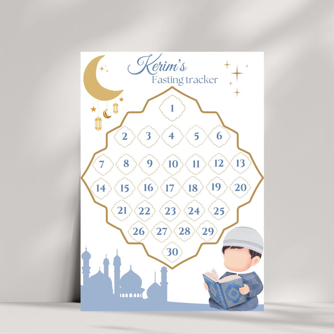 Editable Ramadan Tracker Kids, Happy Ramadan, Printable Tracker Ramadan ...