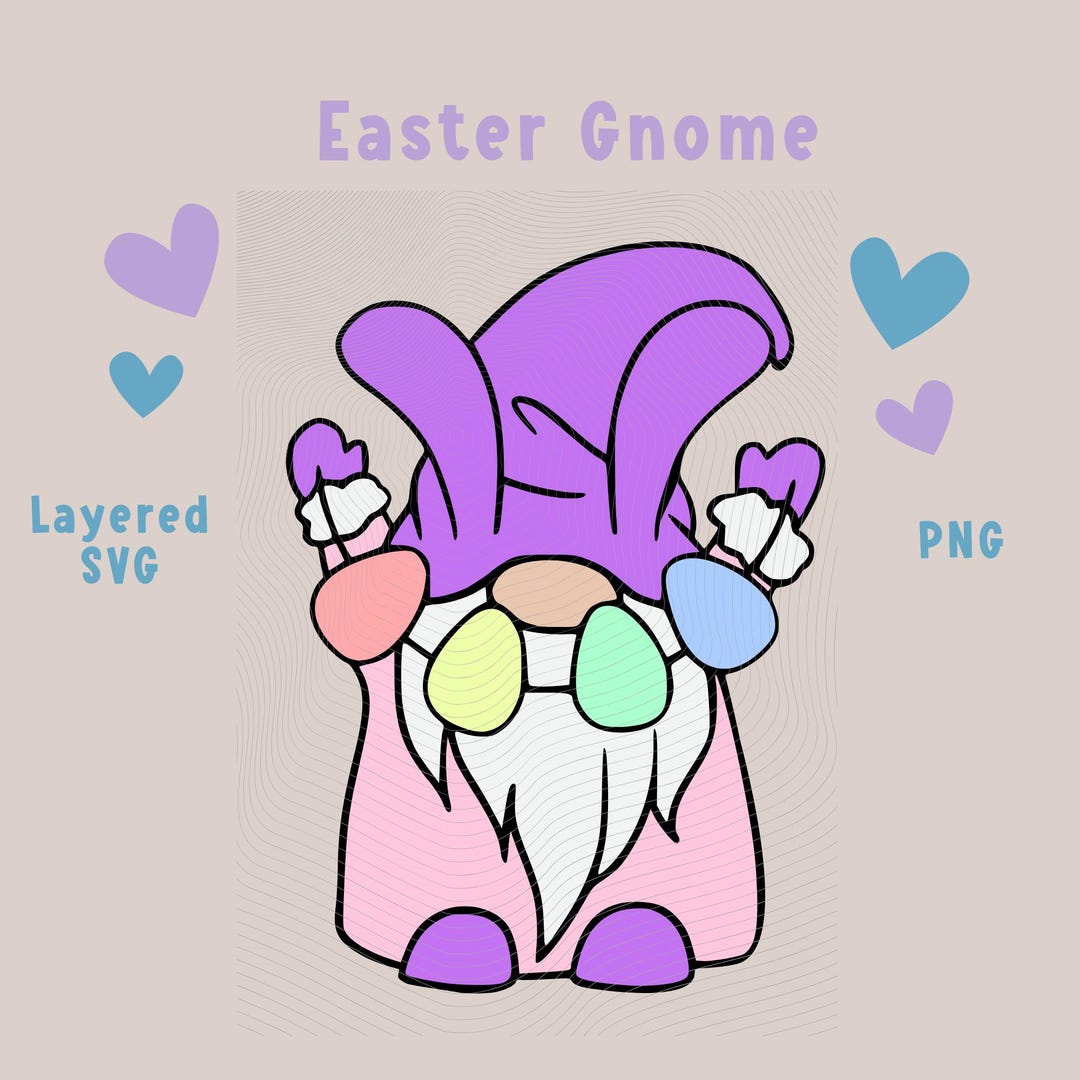 Easter Bunny Gnome Svg, Easter Day Svg, Religious Gnome Svg, Gnome Png ...