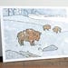 Bison Holiday Card Winter Wildlife Christmas Card - Etsy