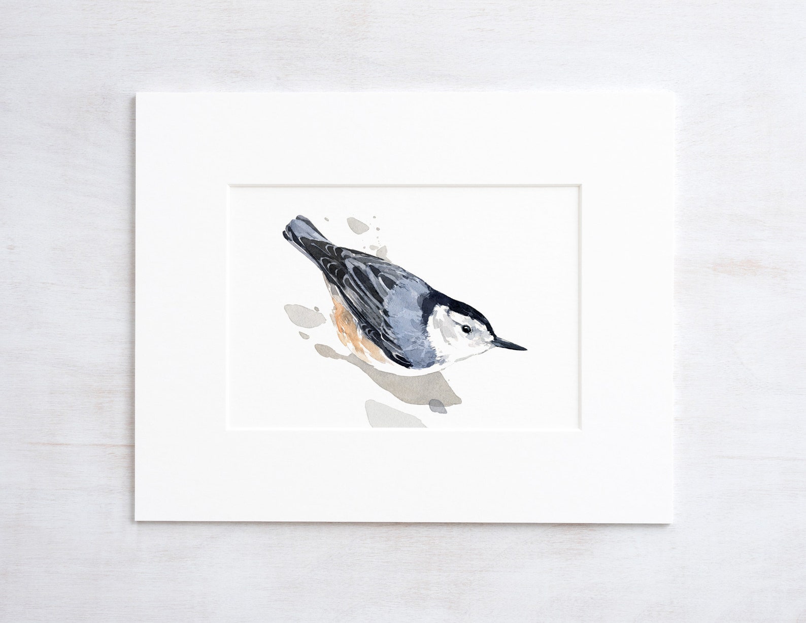 Nuthatch Watercolor Print Bird Painting Wall Art - Etsy