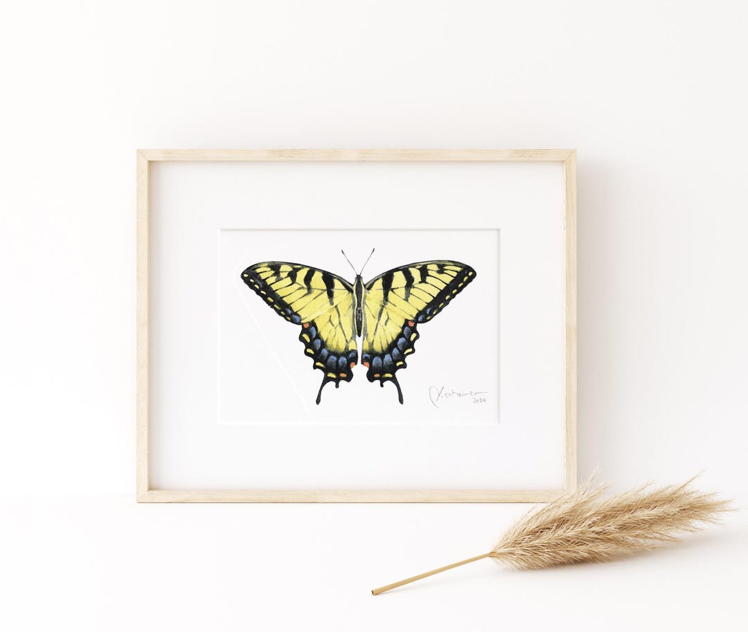 Swallowtail Butterfly Watercolor Print Eastern Tiger Swallowtail - Etsy
