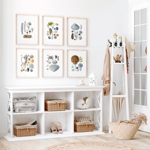 Beachcombing Shells Watercolor Print Set Seashore Beach House Wall ...