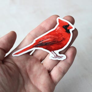 Red Cardinal Sticker Backyard Bird Sticker Bird Watcher Waterproof ...