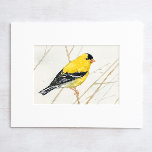 Goldfinch Print Bird Watercolor Painting Wall Art Bird - Etsy