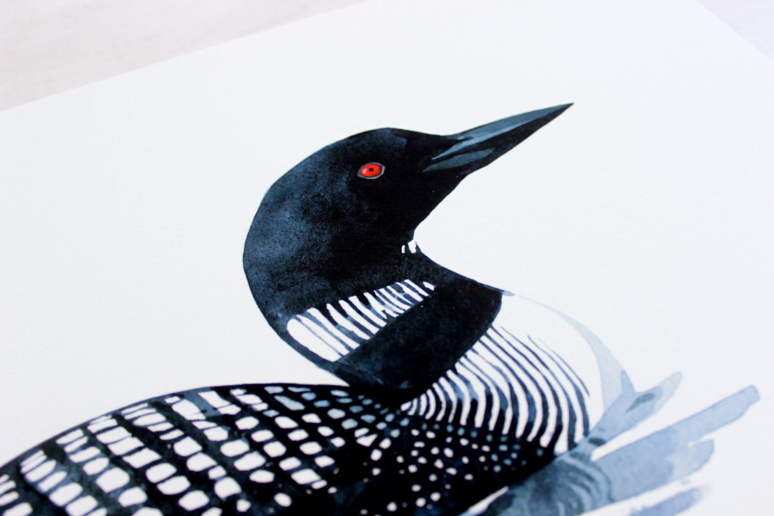 Loon Art Print Bird Watercolor Painting Coastal Wall Art - Etsy Canada